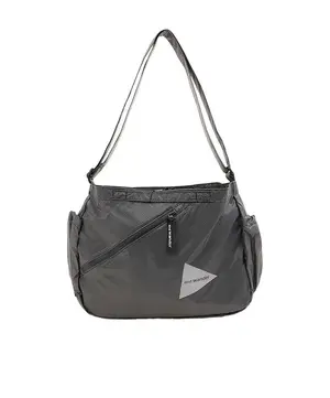 AND WANDER Logo Detail Shoulder Bag - Black