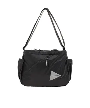 AND WANDER Logo Detail Shoulder Bag - Black