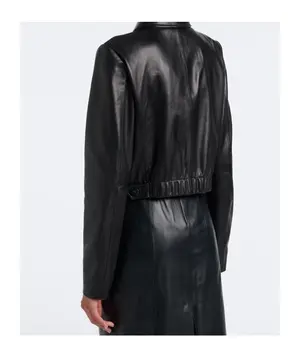 Vince Cropped Leather Jacket