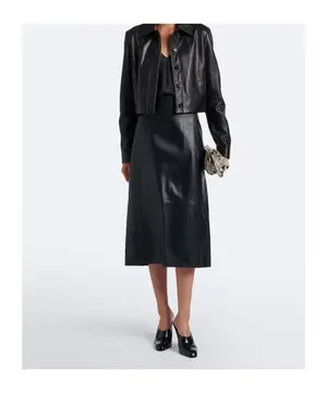 Vince Cropped Leather Jacket