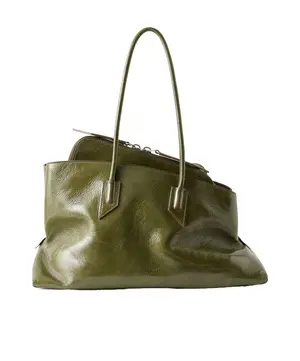 Attico Medium Asymmetric Shoulder Bag - Green