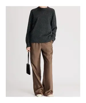 Loulou De Saison Flecked Ribbed-trim Sweater