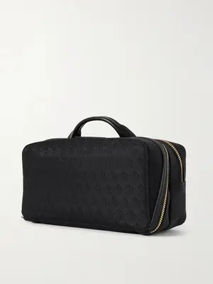 ANYA HINDMARCH Leather-trimmed Jacquard Case
