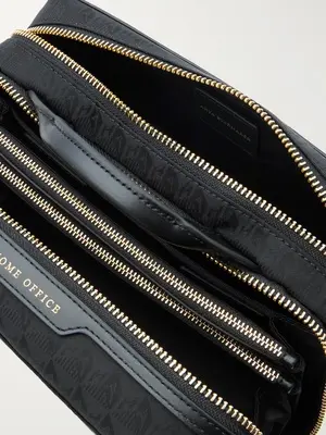 ANYA HINDMARCH Leather-trimmed Jacquard Case