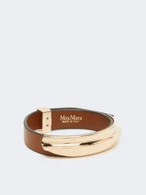 Max Mara Leather And Metal Bracelet