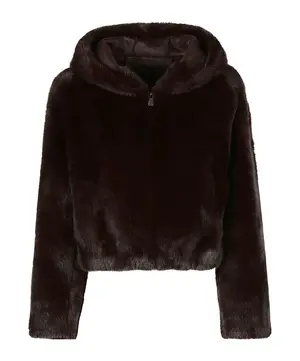 Pinko Faux Fur Hooded Jacket