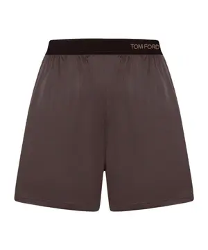 TOM FORD Elastic-waist Shorts - Brown