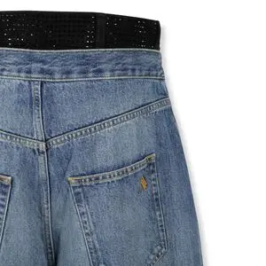 Attico High-rise Embellished Wide-leg Jeans