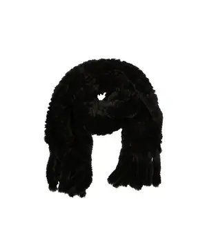 Pinko Faux-fur Fringed Scarf - Black