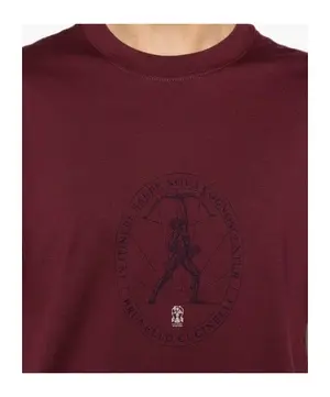 Brunello Cucinelli Logo-print Crew-neck T-shirt