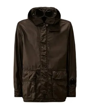C.P. COMPANY Hooded Casual Jacket - Black
