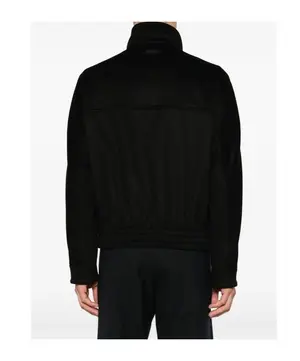 LARDINI High Neck Zip-up Jacket