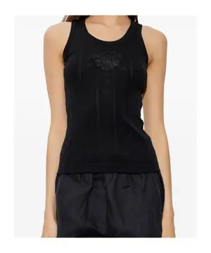 GANNI Round Neck Sleeveless Vest
