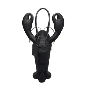 Thom Browne Lobster-motif Leather Tote Bag - Black