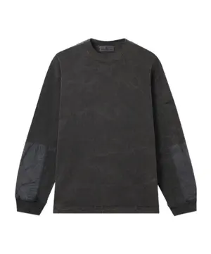 Stone Island Oversized-fit Crewneck Sweatshirt With Contrast Fabric Panels - Black