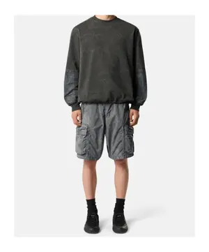 Stone Island Oversized-fit Crewneck Sweatshirt With Contrast Fabric Panels