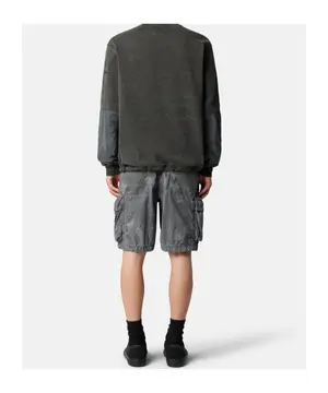 Stone Island Oversized-fit Crewneck Sweatshirt With Contrast Fabric Panels