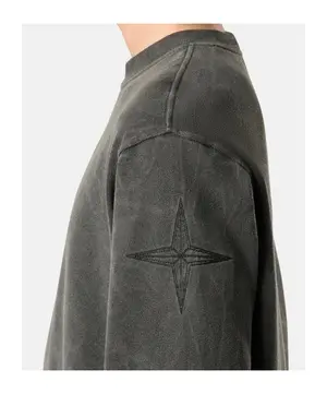 Stone Island Oversized-fit Crewneck Sweatshirt With Contrast Fabric Panels