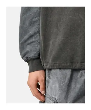 Stone Island Oversized-fit Crewneck Sweatshirt With Contrast Fabric Panels