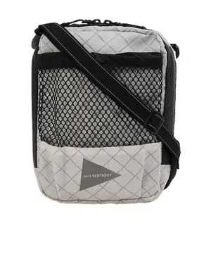 AND WANDER Mesh Pocket Shoulder Bag - Gray