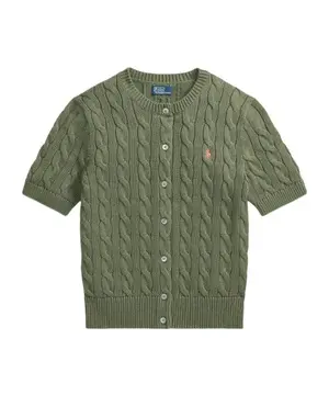 Polo Ralph Lauren Cable-knit Cotton Cardigan - Green