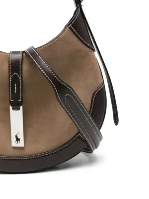 Ralph Lauren Polo Id Panelled Suede Shoulder Bag