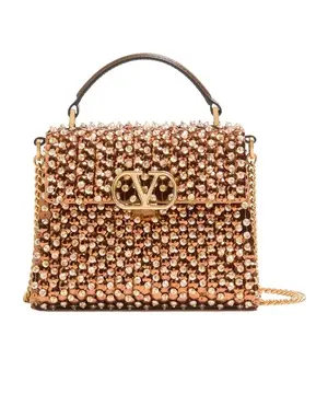 Valentino Garavani Vsling Embroidered Mini Handbag With Vlogo Clasp