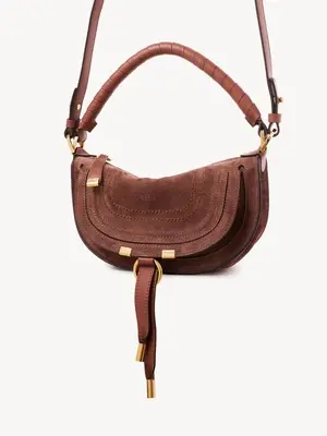 Chloé Mini Marcie Shoulder Bag In Suede Leather