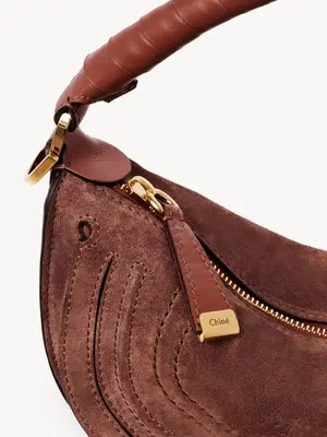 Chloé Mini Marcie Shoulder Bag In Suede Leather