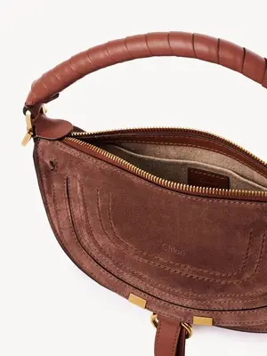 Chloé Mini Marcie Shoulder Bag In Suede Leather