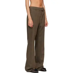 GANNI Wool Straight-leg Pants