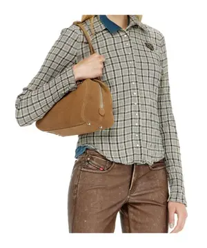 DIESEL® Check Shirt With Seersucker Effect