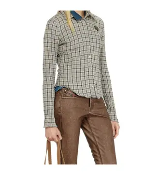 DIESEL® Check Shirt With Seersucker Effect
