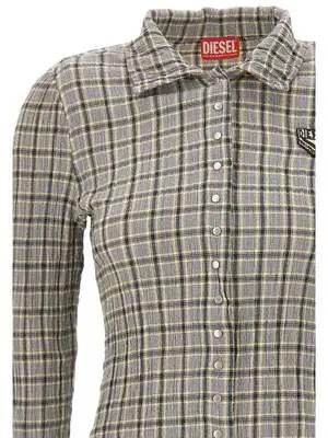 DIESEL® Seersucker Effect Check Shirt