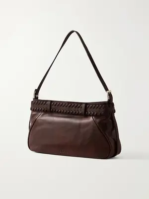Staud Belted Leather Shoulder Bag