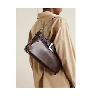 Staud Belted Leather Shoulder Bag