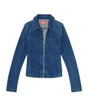 DIESEL® Denim Full-zip Shirt