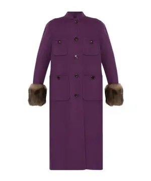 Valentino Garavani Long-sleeved Coat With Patch Pockets - No