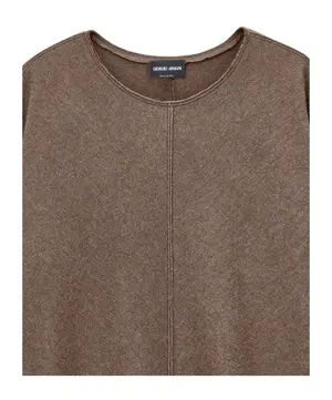 Giorgio Armani Round-neck Sweater In Cashmere And Silk Jersey