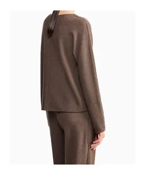 Giorgio Armani Round-neck Sweater In Cashmere And Silk Jersey