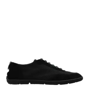 Giorgio Armani Round-toe Lace-up Sneakers - Black