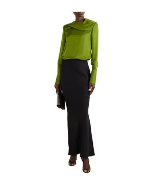 TOM FORD Draped Silk-georgette Blouse
