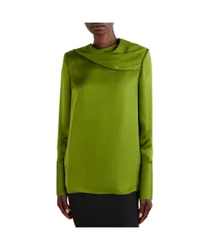 TOM FORD Draped Silk-georgette Blouse