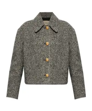 Valentino Garavani Collared Long-sleeved Casual Jacket - Black