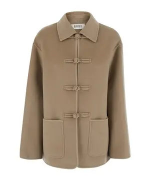 RÓHE Toggle-fastening Patch-pocket Jacket - Brown