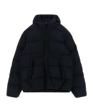 Stone Island Long-sleeve Hooded Down Jacket - Blue