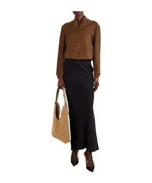 TOM FORD Cropped Suede Bomber Jacket