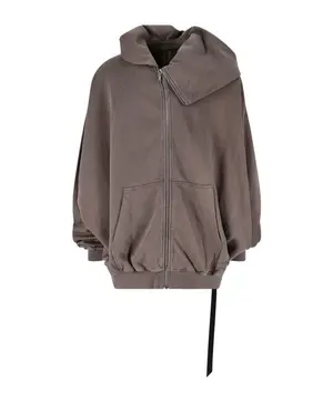 Rick Owens Oversized Zip Hoodie - Gray