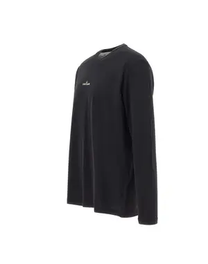 Stone Island Oversize Long-sleeved T-shirt - Black
