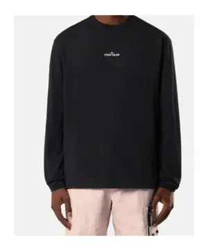 Stone Island Oversize Long-sleeved T-shirt - Black